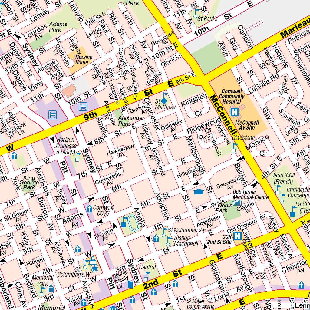 Cornwall, ON Map by Mapmobility Corp. | Avenza Maps