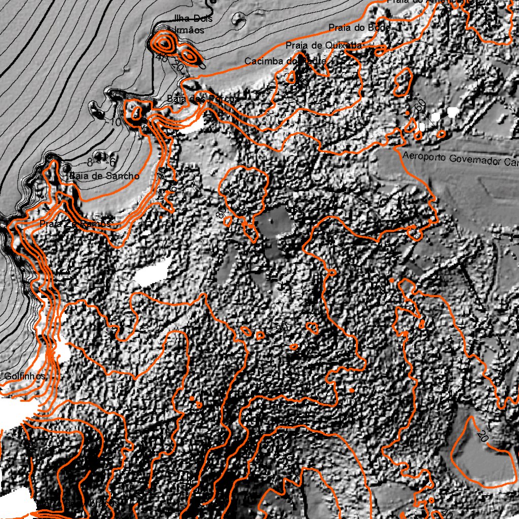 Fernando de Noronha - Brazil, DTM Map by ENGESAT | Avenza Maps