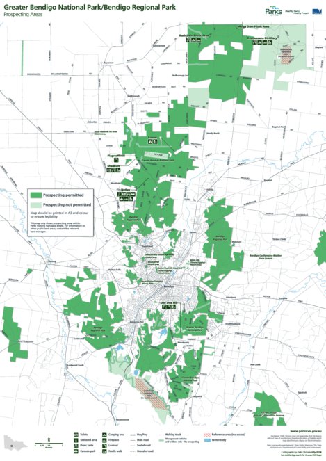 Greater Bendigo National Park Prospecting Areas Map by Avenza Systems ...