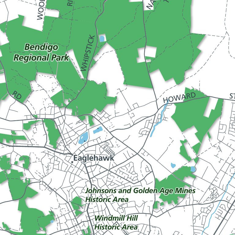 Greater Bendigo National Park Prospecting Areas Map by Avenza Systems ...