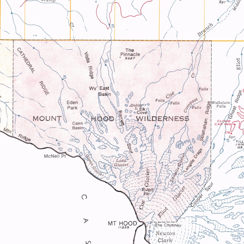 Hood Drainage Basin, Oregon Map by Avenza Systems Inc. | Avenza Maps