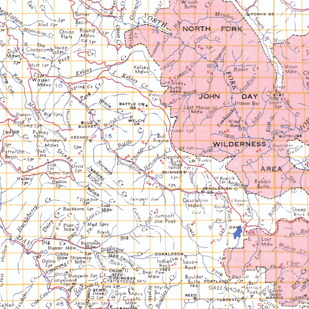 John Day Drainage Basin, Oregon Map by Avenza Systems Inc. | Avenza Maps