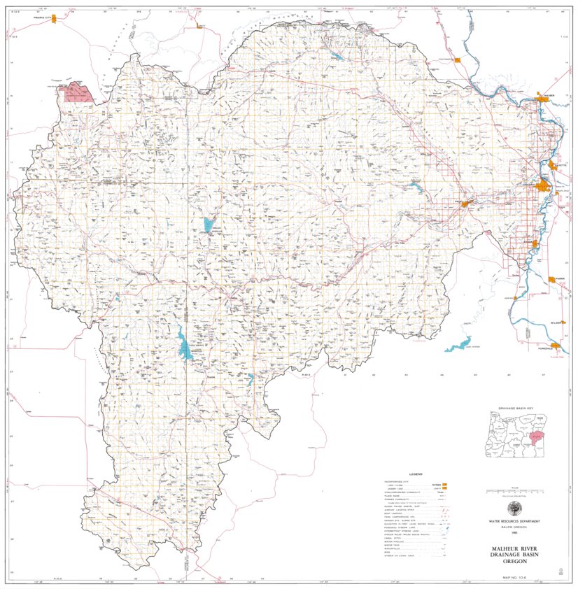 Malheur River Drainage Basin, Oregon Map by Avenza Systems Inc ...