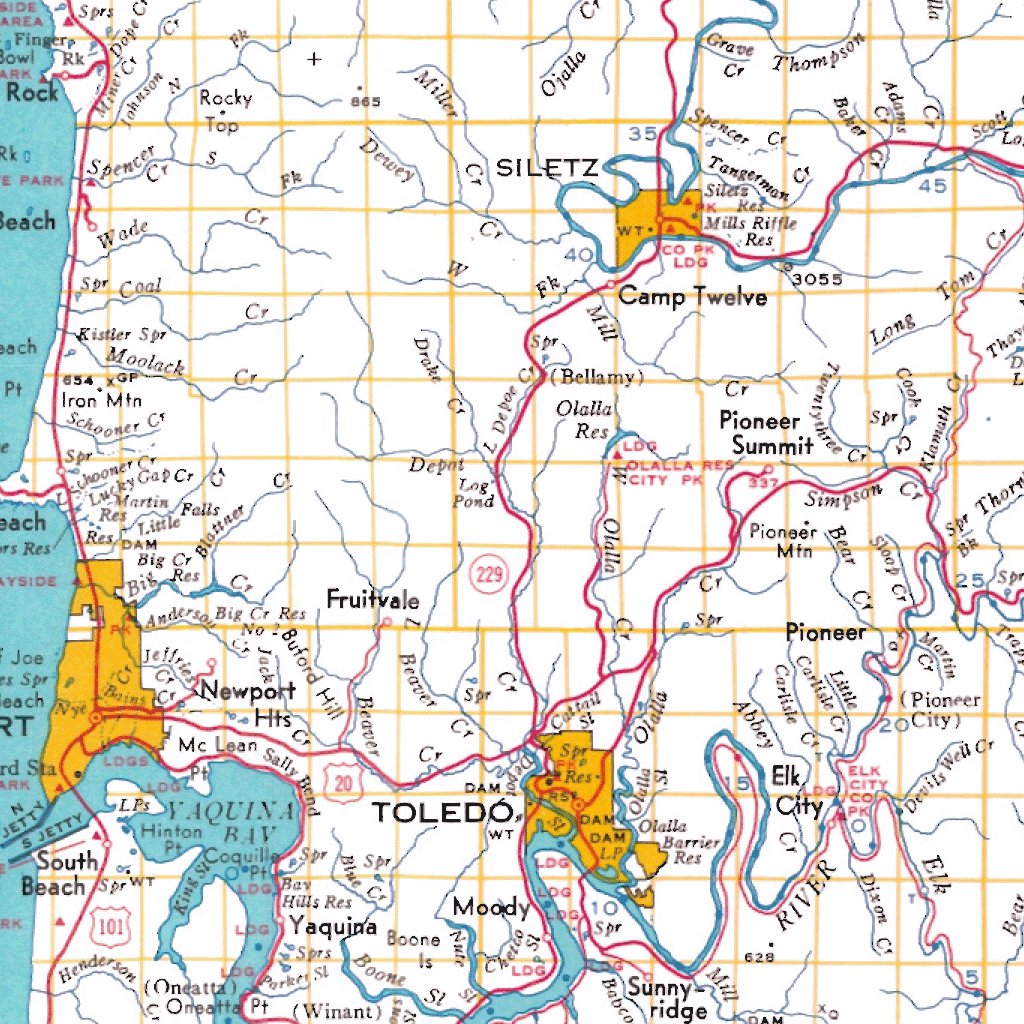 Mid-Coast Drainage Basin, Oregon Map by Avenza Systems Inc. | Avenza Maps