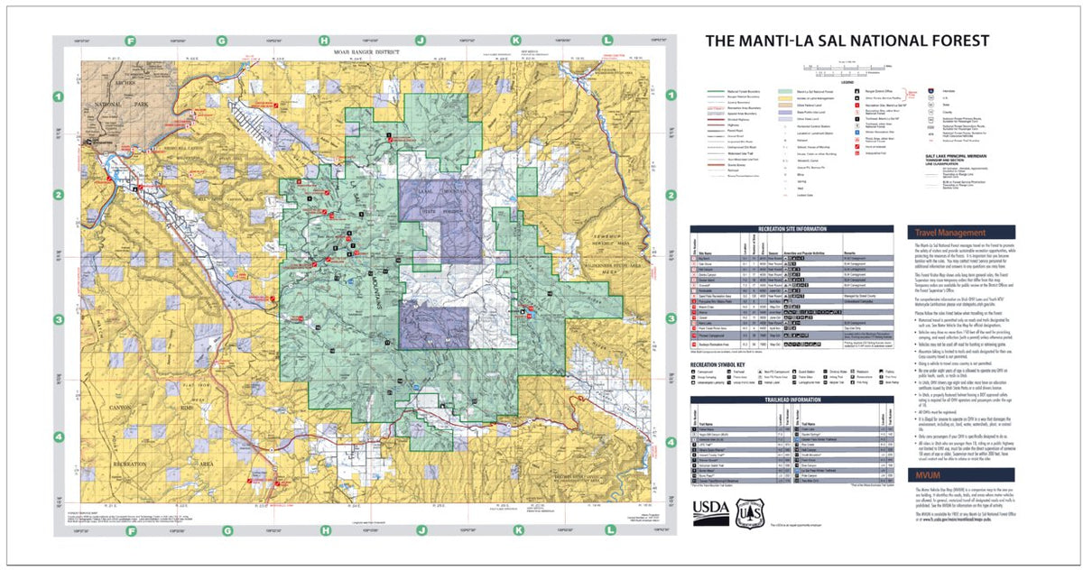 Manti-La Sal National Forest Moab Ranger District 2013 Map by US Forest ...