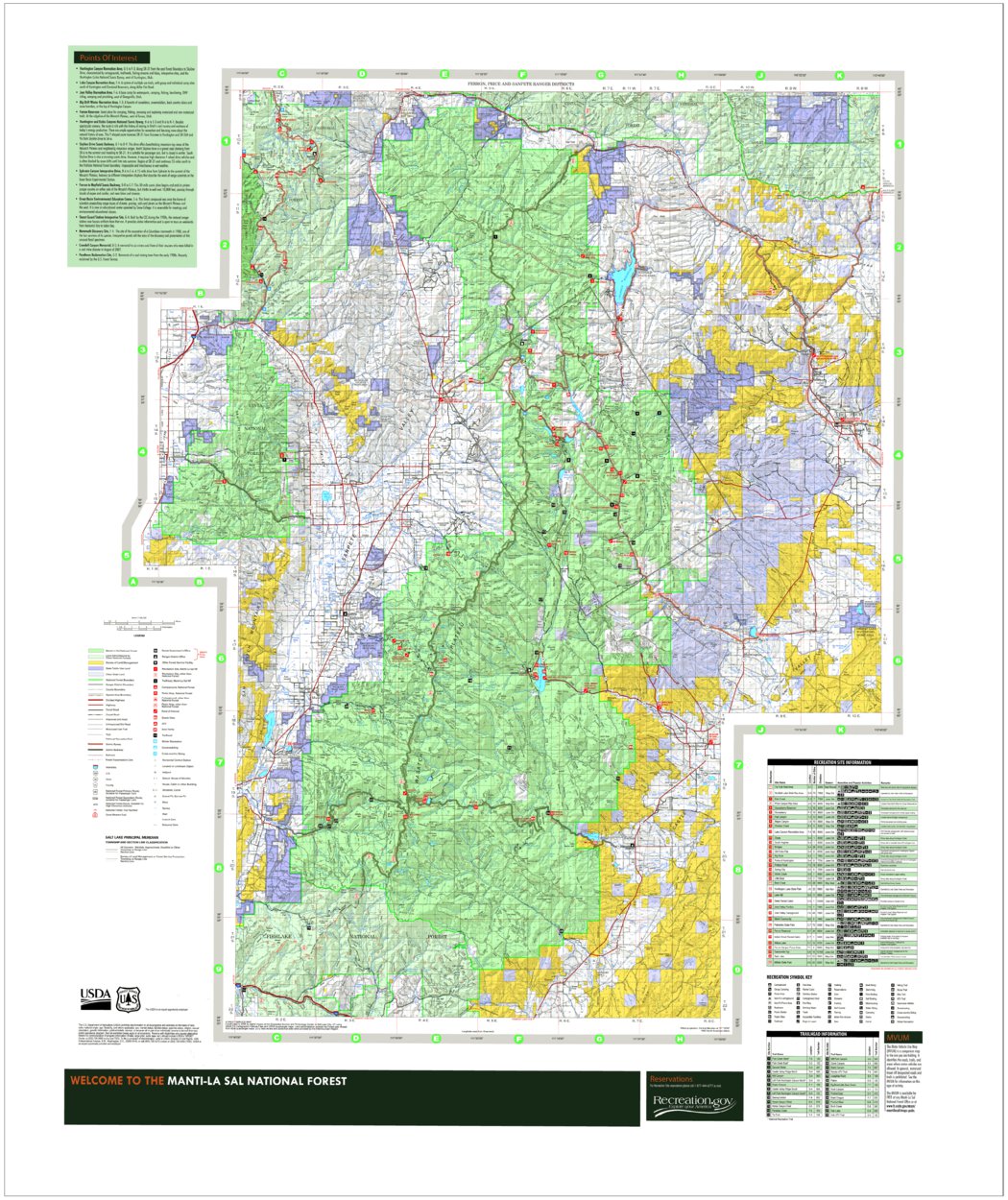 Manti-La Sal National Forest Sanpete, Ferron, Price Ranger Districts ...