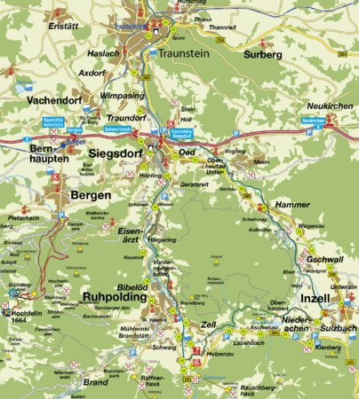 Chiemgau Wandern Radfahren 2015 Map by Pocketmaps | Avenza Maps