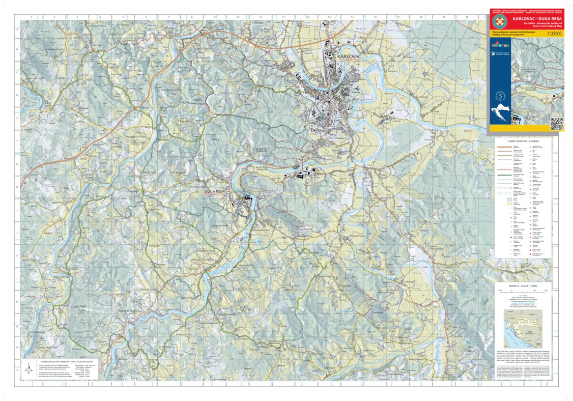 Karlovac - Duga Resa Map by Croatian Mountain Rescue Service - HGSS ...