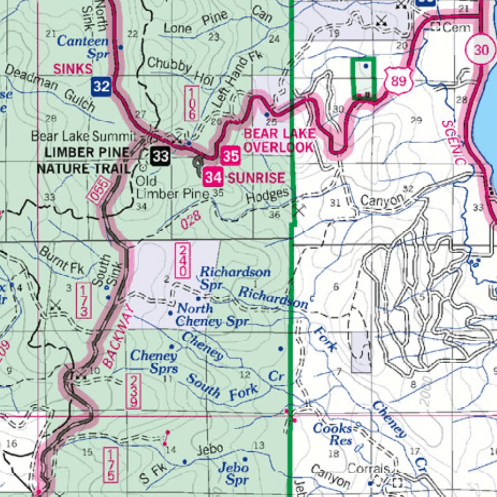 Uinta Wasatch Cache National Forest Logan Ranger District 2009 Map by ...