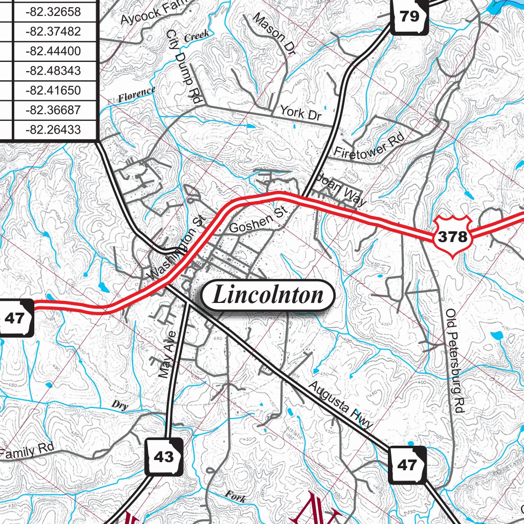 Thurmond/Clarks Hill Lake Map by Kingfisher Maps, Inc. | Avenza Maps