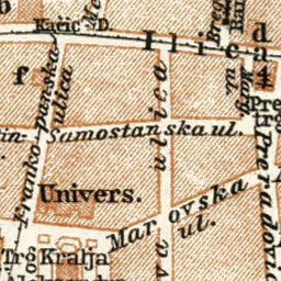 Agram (Zagreb), city Map. Agram environs, 1929 by Waldin | Avenza Maps