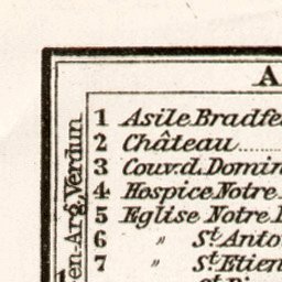 Bar-le-Duc town plan, 1909 map by Waldin | Avenza Maps