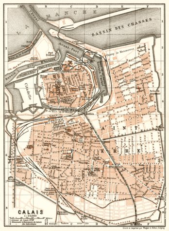 Calais city Map, 1909 by Waldin | Avenza Maps
