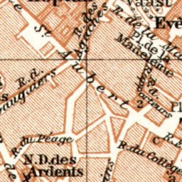 Arras city Map, 1909 by Waldin | Avenza Maps