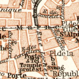 Châlons-sur-Marne (Châlons-en-Champagne) city Map, 1909 by Waldin ...
