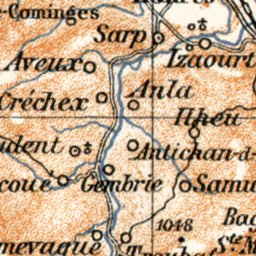 Aure and Luchon River valleys´ Map, 1902 by Waldin | Avenza Maps