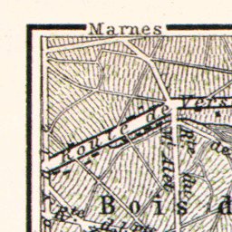 Forest of Meudon (Bois de Meudon) Map, 1910 by Waldin | Avenza Maps