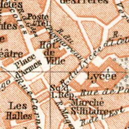 Poitiers city Map, 1902 by Waldin | Avenza Maps
