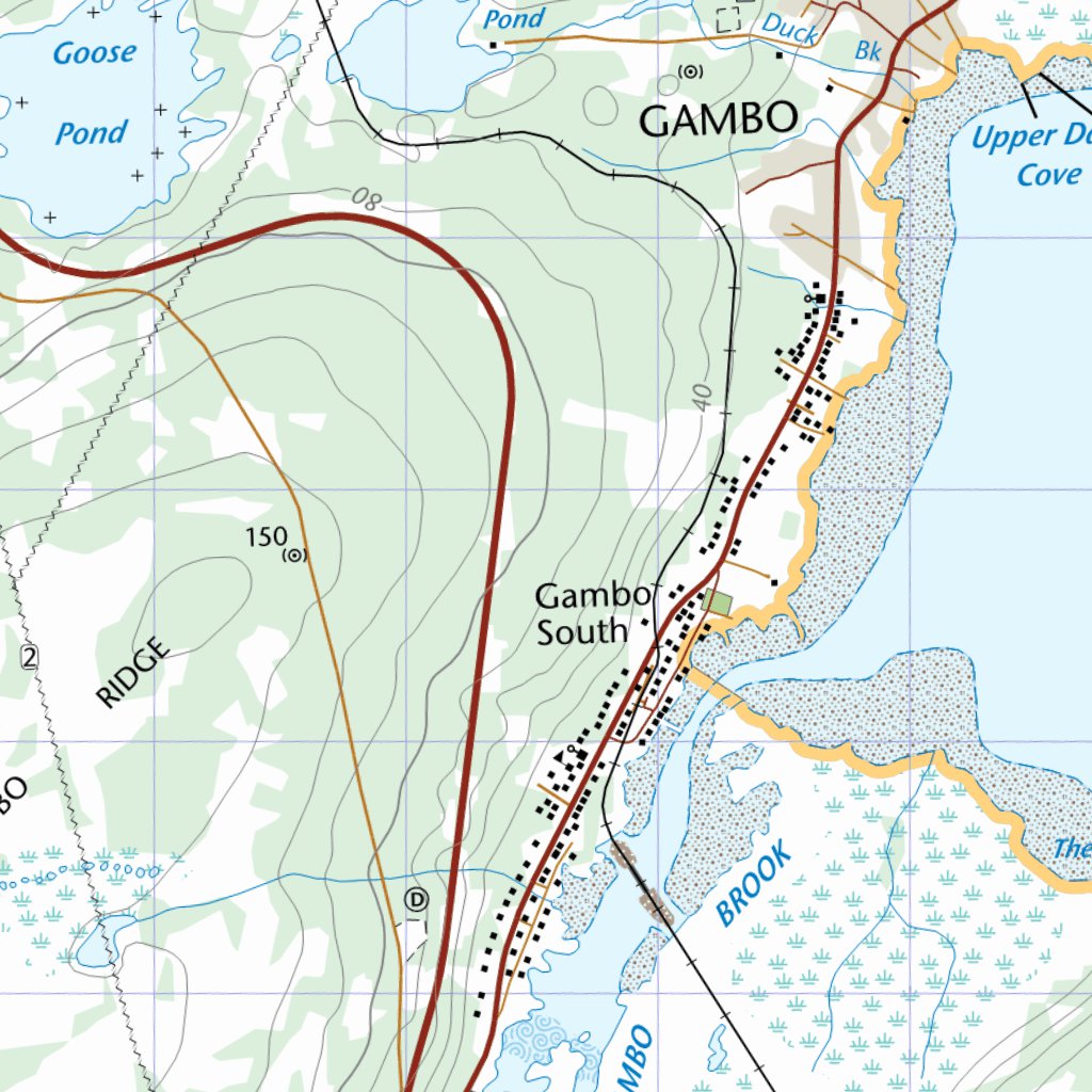 Gambo, NL (002D16 CanTopo) Map by Natural Resources Canada | Avenza Maps