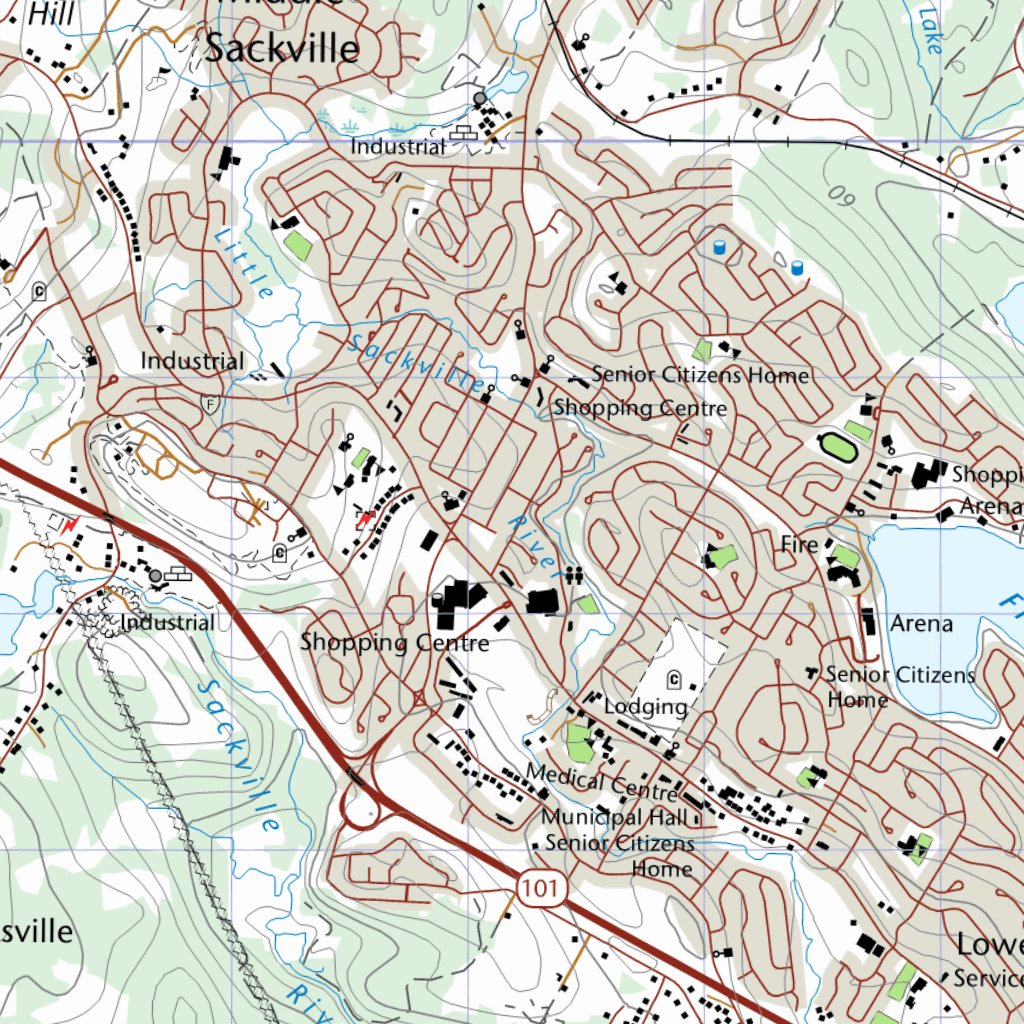 Mount Uniacke, NS (011D13 CanTopo) Map by Natural Resources Canada ...