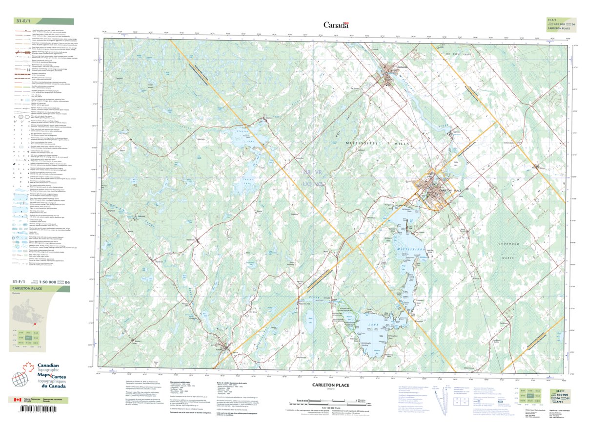 Carleton Place, ON (031F01 CanTopo) Map by Natural Resources Canada ...