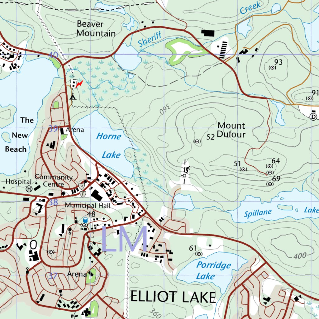 Elliot Lake, ON (041J07 CanTopo) Map by Natural Resources Canada ...