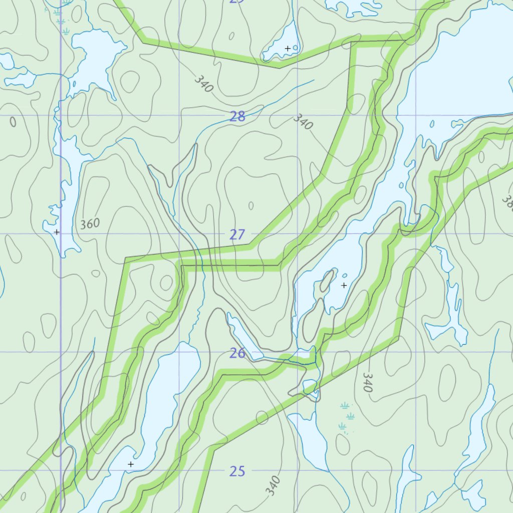 Obabika Lake, ON (041P01 CanTopo) Map by Natural Resources Canada ...