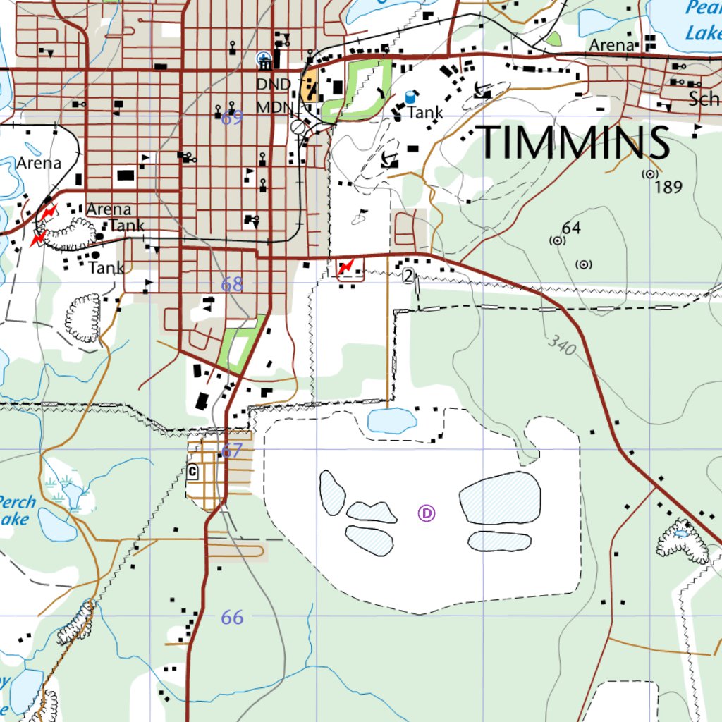 Timmins, ON (042A06 CanTopo) Map by Natural Resources Canada | Avenza Maps