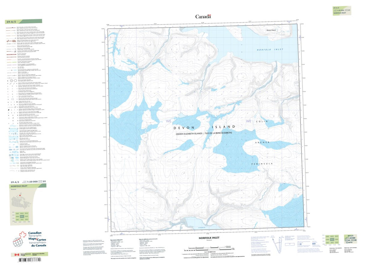 Norfolk Inlet (059A05 CanTopo) Map by Natural Resources Canada | Avenza ...