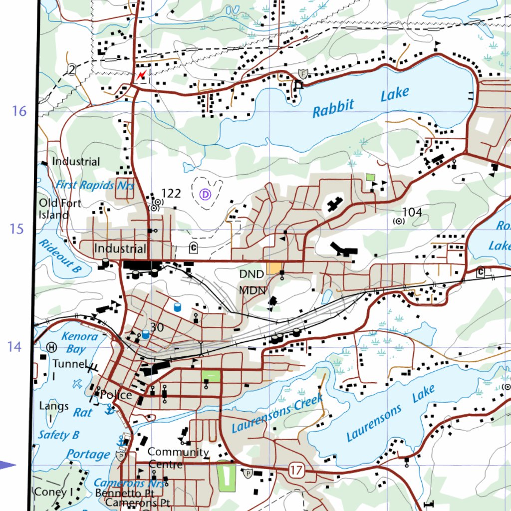 Kenora, ON (052E16 CanTopo) Map by Natural Resources Canada | Avenza Maps