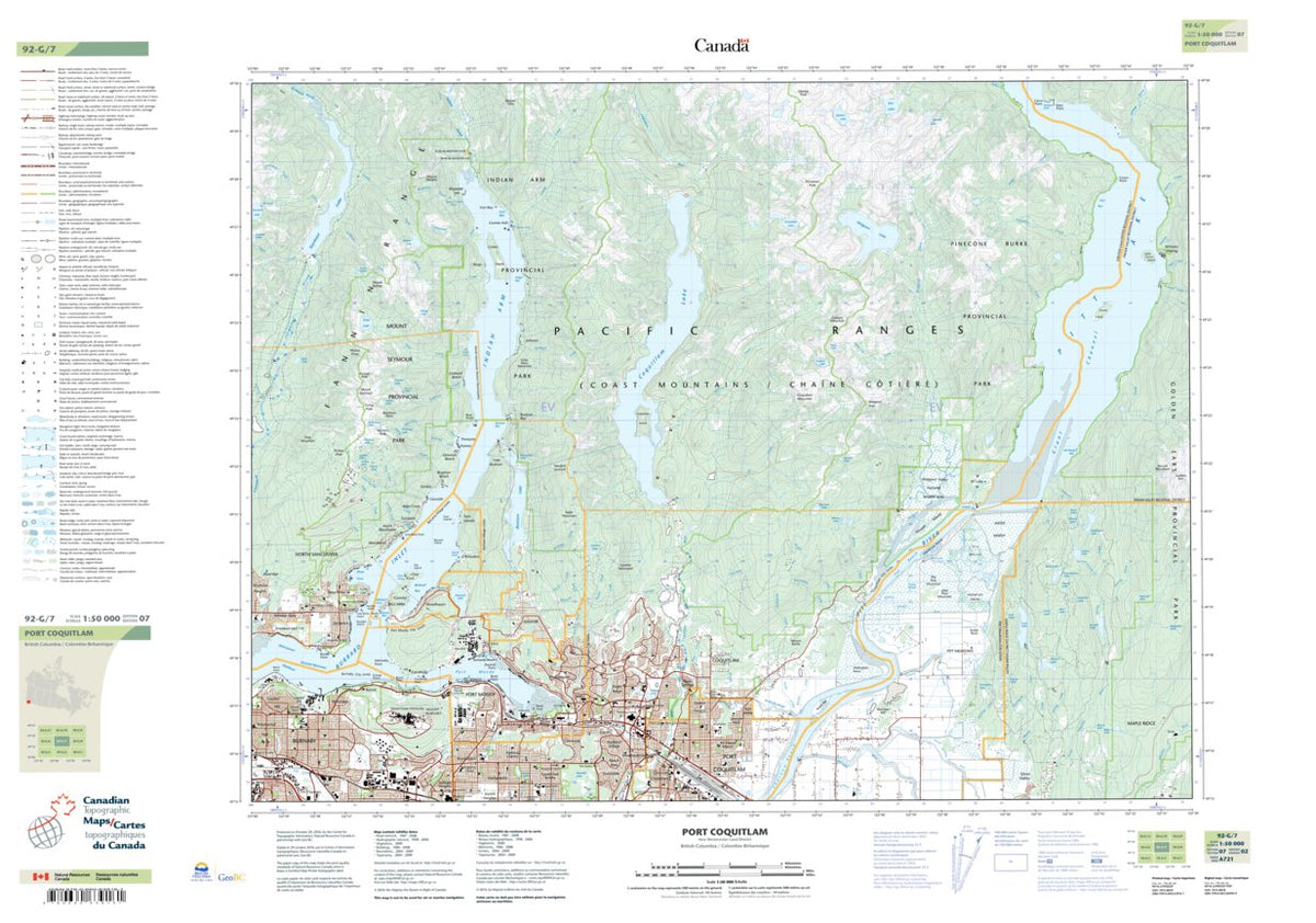 Port Coquitlam (092G07 CanTopo) Map by Natural Resources Canada ...