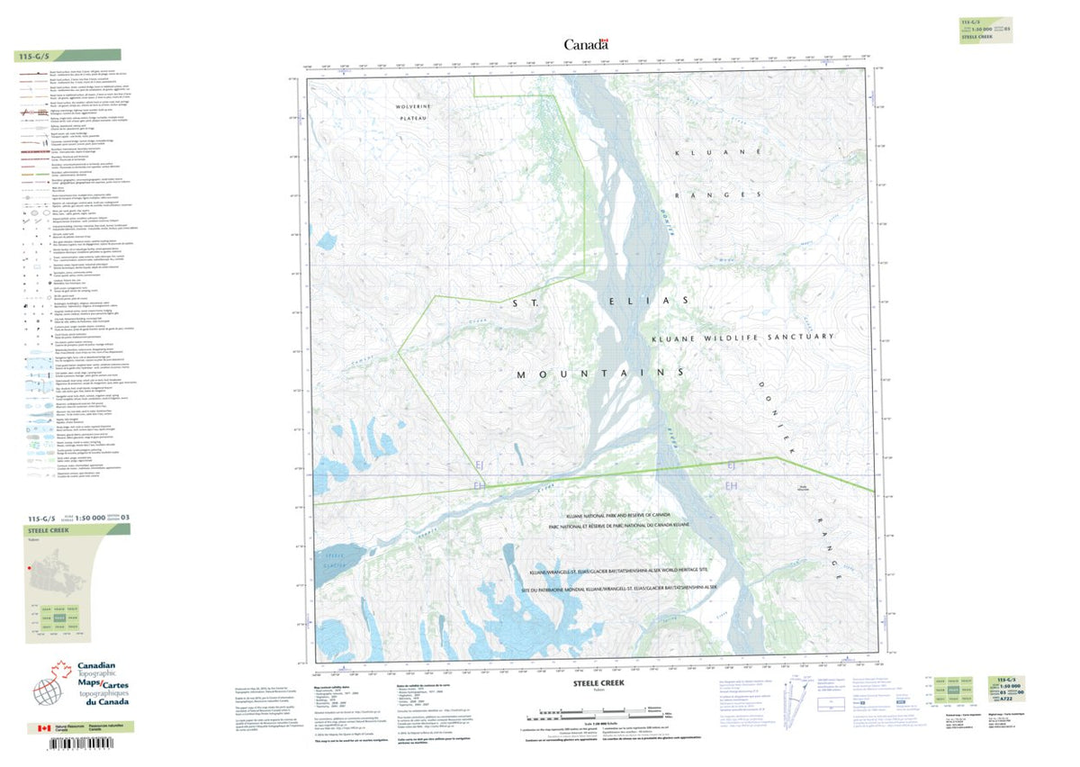 Steele Creek (115G05 CanTopo) Map by Natural Resources Canada | Avenza Maps