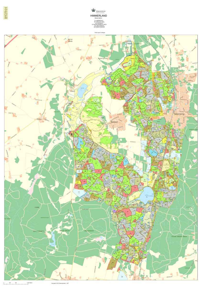 Naturstyrelsen Rold Skov Map by Danish Ministry of the Environment ...