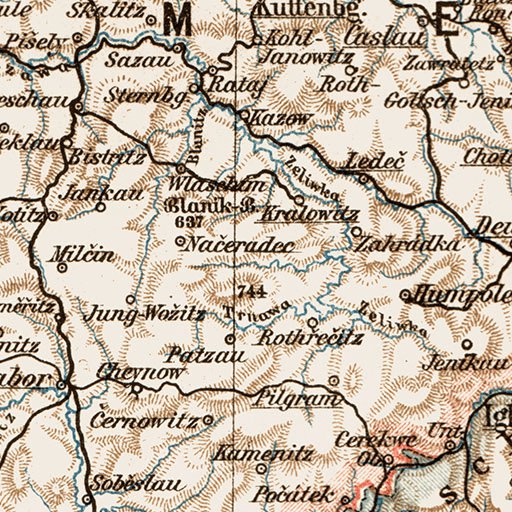 Bohemia, Moravia and Austrian Silesia, 1903 Map by Waldin | Avenza Maps