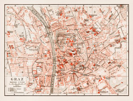 Graz town plan, 1903 Map by Waldin | Avenza Maps