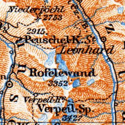 Ötztal, Stubai and Ortl Alps, 1911 Map by Waldin | Avenza Maps
