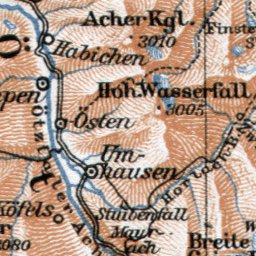 Ötztal, Stubaier and Ortl Alps, 1910 Map by Waldin | Avenza Maps