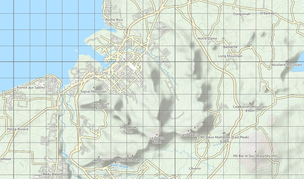 Island of Mauritius (1:100,000) Map by Paul Johnson - Offline Maps ...