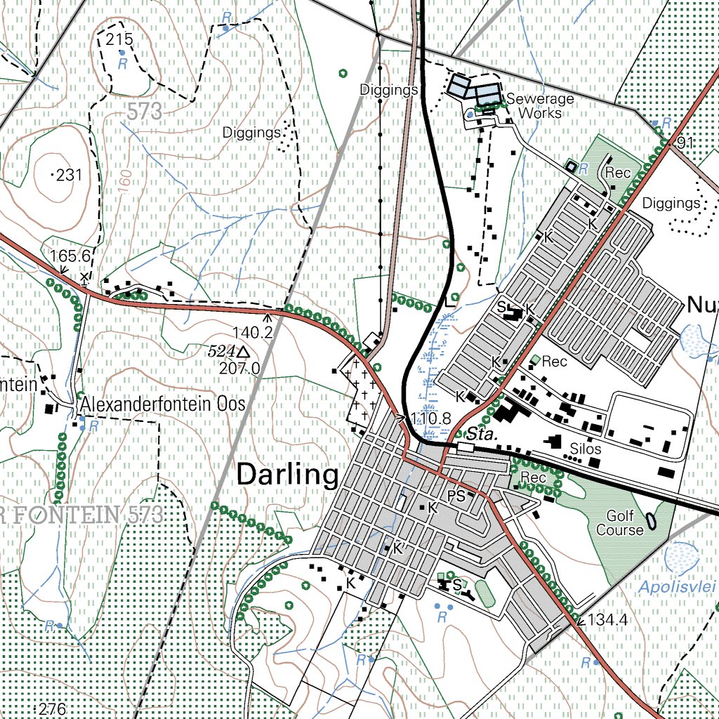 3318AD DARLING Map by Chief Directorate: National Geo-spatial ...