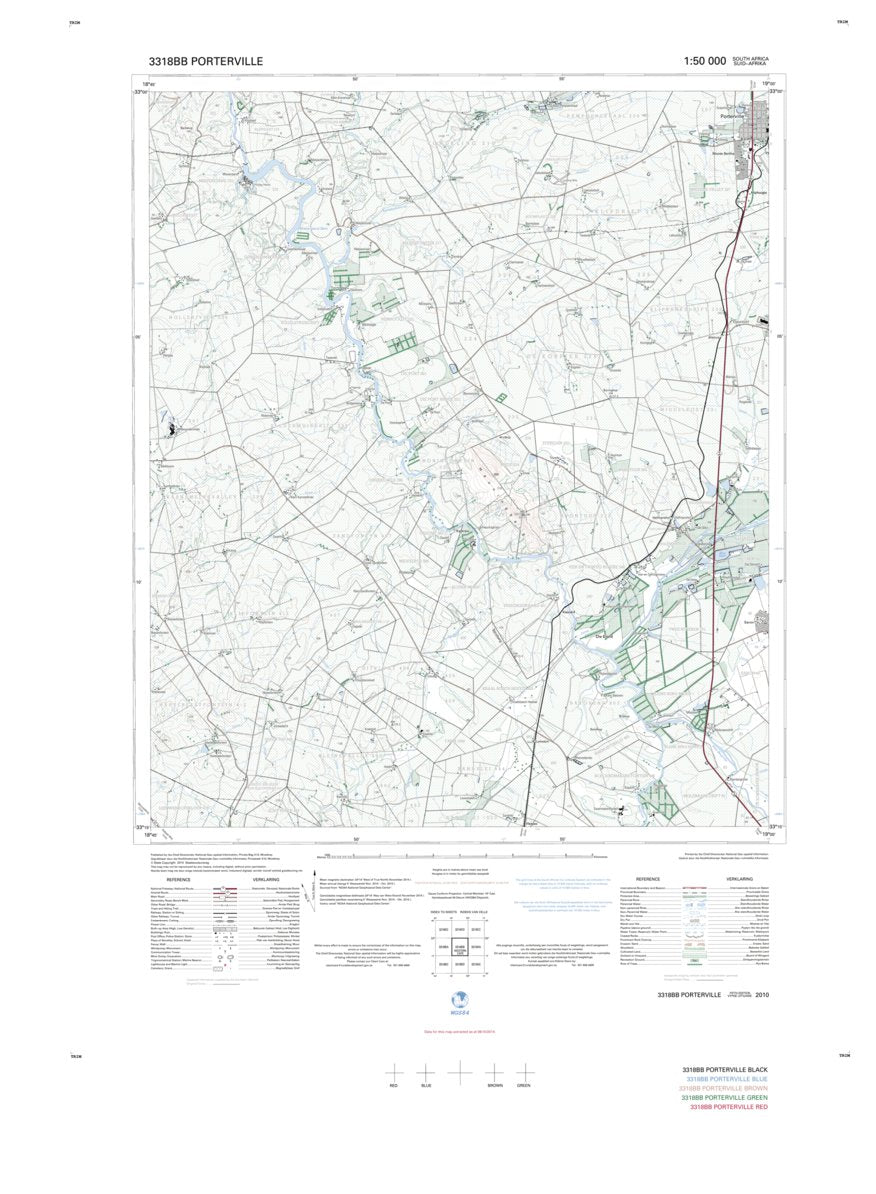 3318BB PORTERVILLE Map by Chief Directorate: National Geo-spatial ...