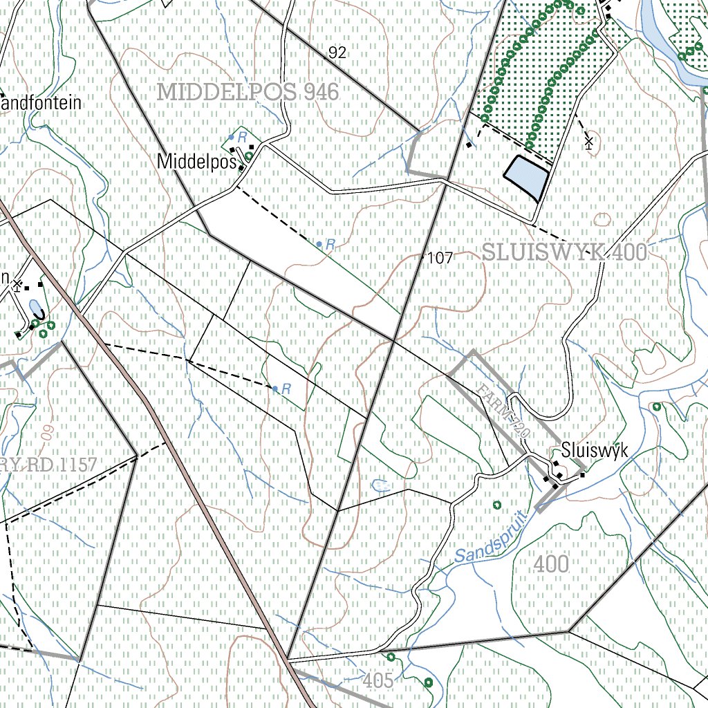 3318BB PORTERVILLE Map by Chief Directorate: National Geo-spatial ...