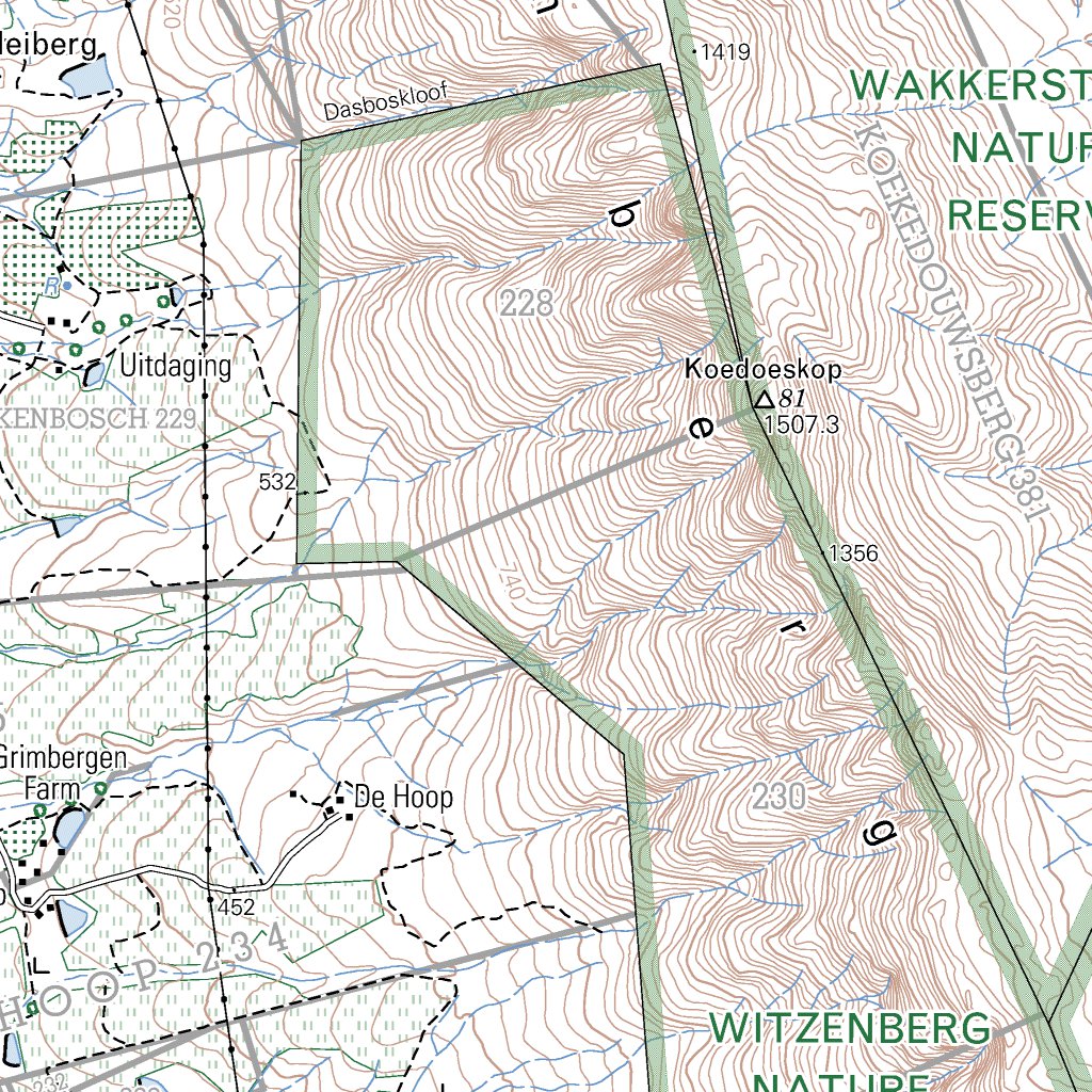 3319AC TULBAGH (4th Edition) Map by Chief Directorate: National Geo ...