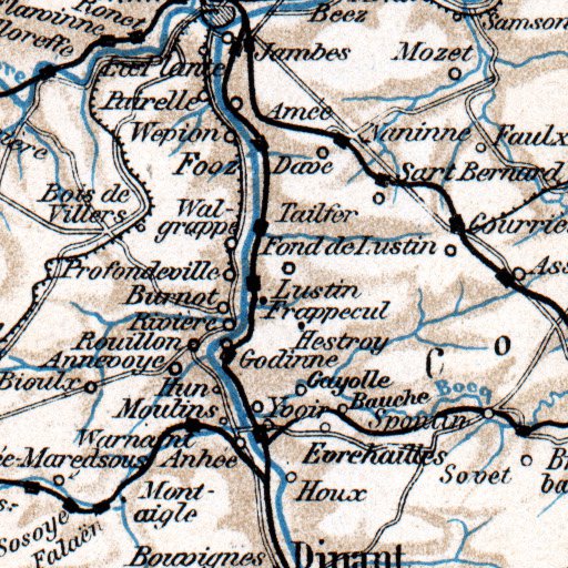 The Ardennes. General Map, 1908 by Waldin | Avenza Maps