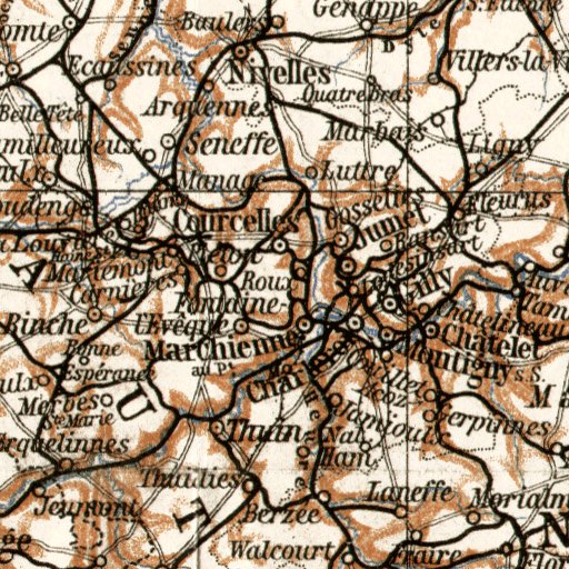 Belgium, general Map, 1909 by Waldin | Avenza Maps