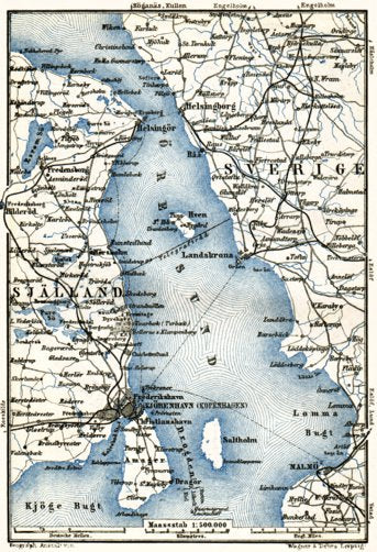 Copenhagen (Kjöbenhavn, København) and its farther vicinities´ Map ...