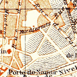 Louvain (Leuven) town plan, 1904 Map by Waldin | Avenza Maps