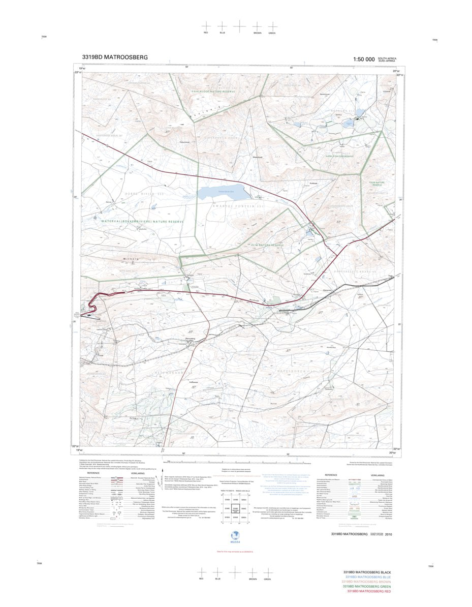 3319BD MATROOSBERG (4th Edition) Map by Chief Directorate: National Geo ...