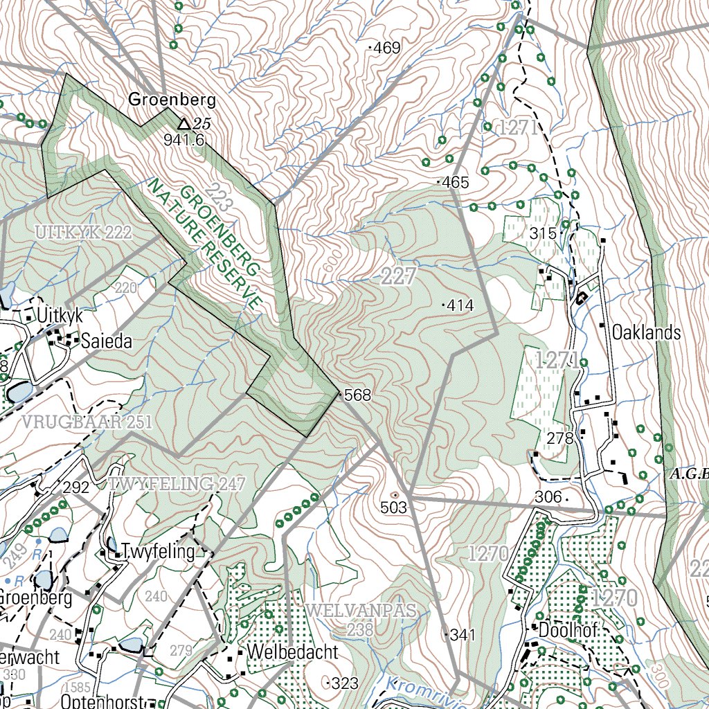 3319CA BAIN'S KLOOF Map by Chief Directorate: National Geo-spatial ...