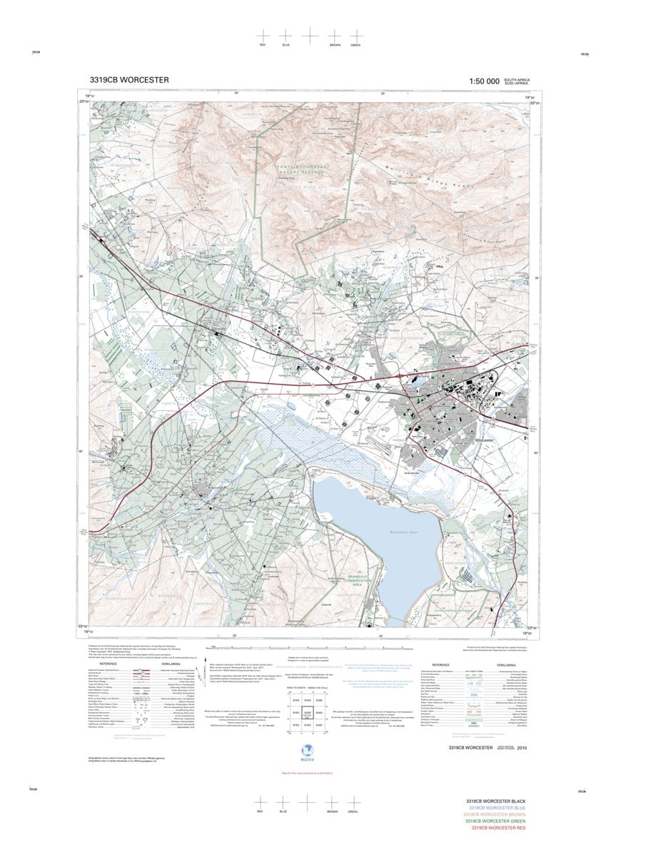 3319CB WORCESTER Map by Chief Directorate: National Geo-spatial ...