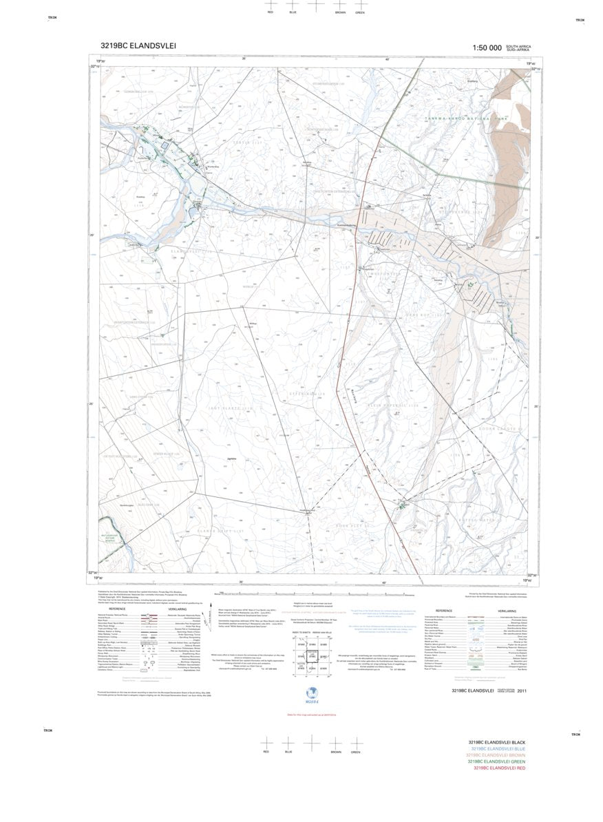3219BC ELANDSVLEI Map by Chief Directorate: National Geo-spatial ...